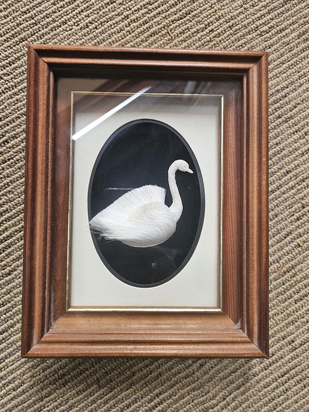 Vintage Canadian Native Caribou Tufting Picture Swan - Etsy