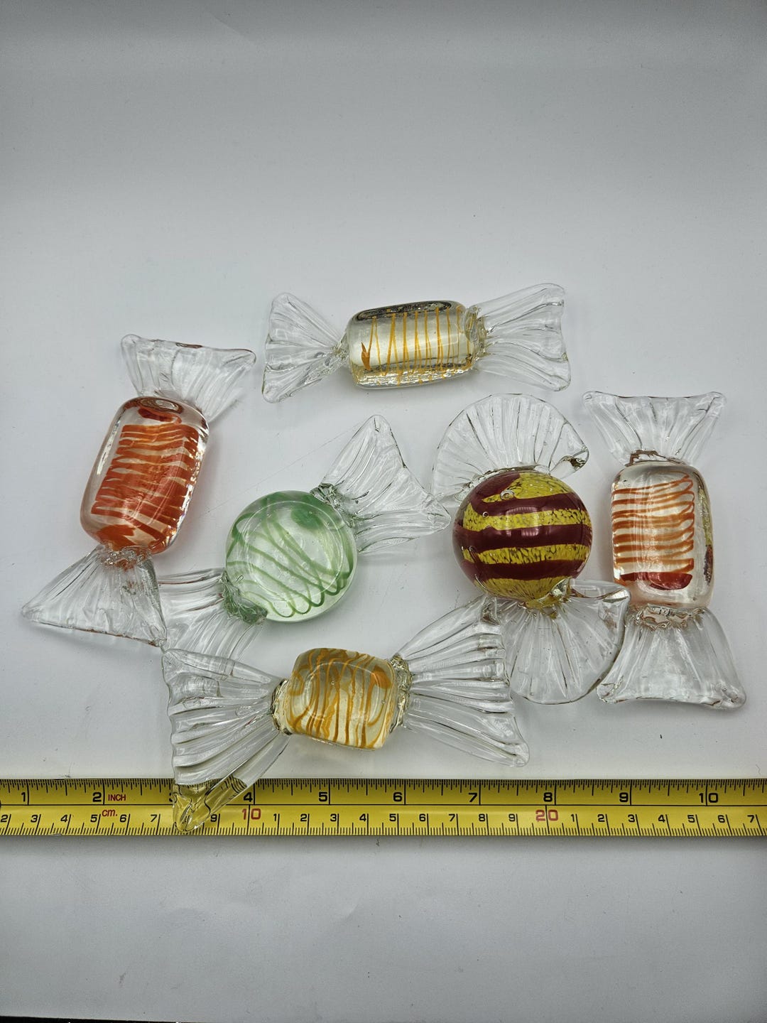 6 Large Handblown Glass Candies/sweets - Etsy