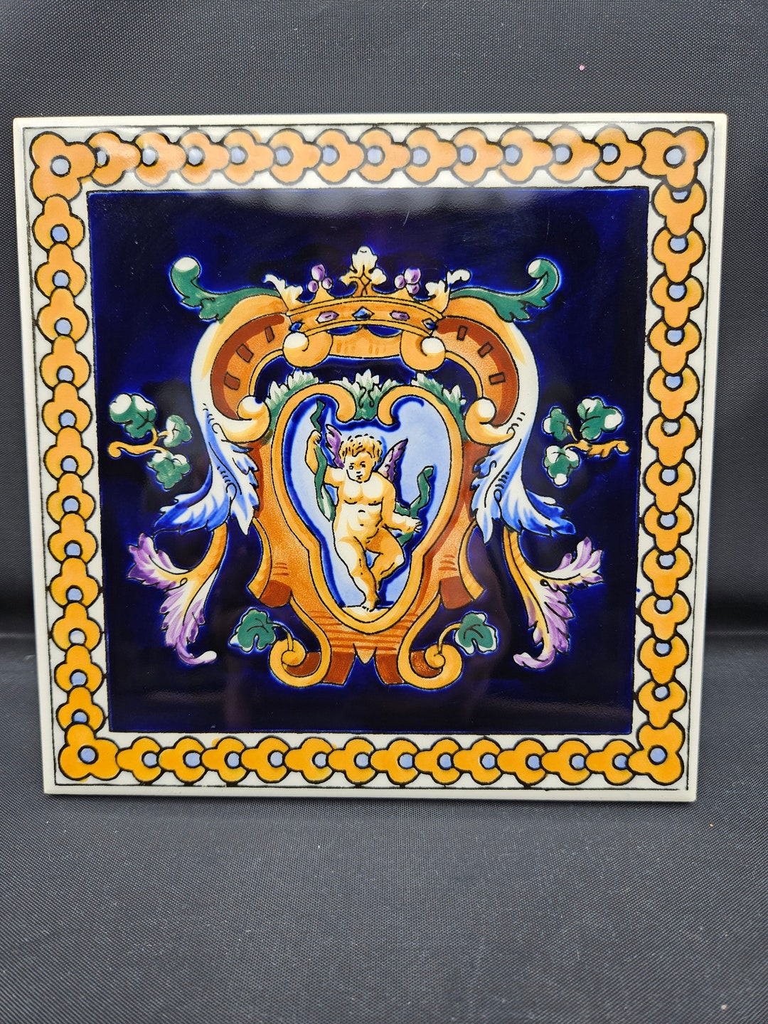 Vintage French Faience Gien France Ceramic Tile 6x6 - Etsy