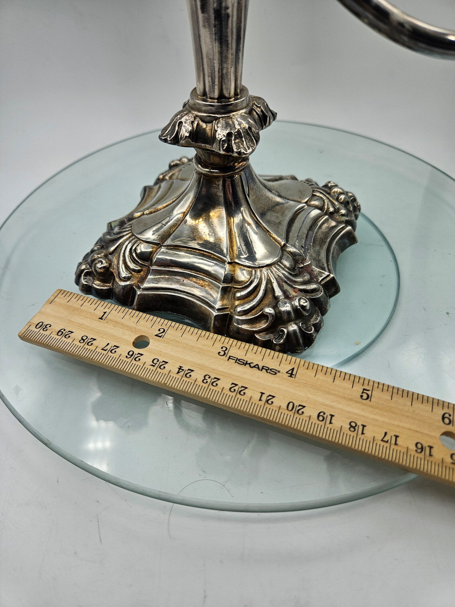Vintage Solid Metal 3-arm Coronet Silver Plate EP Lead Heavy Tapper ...