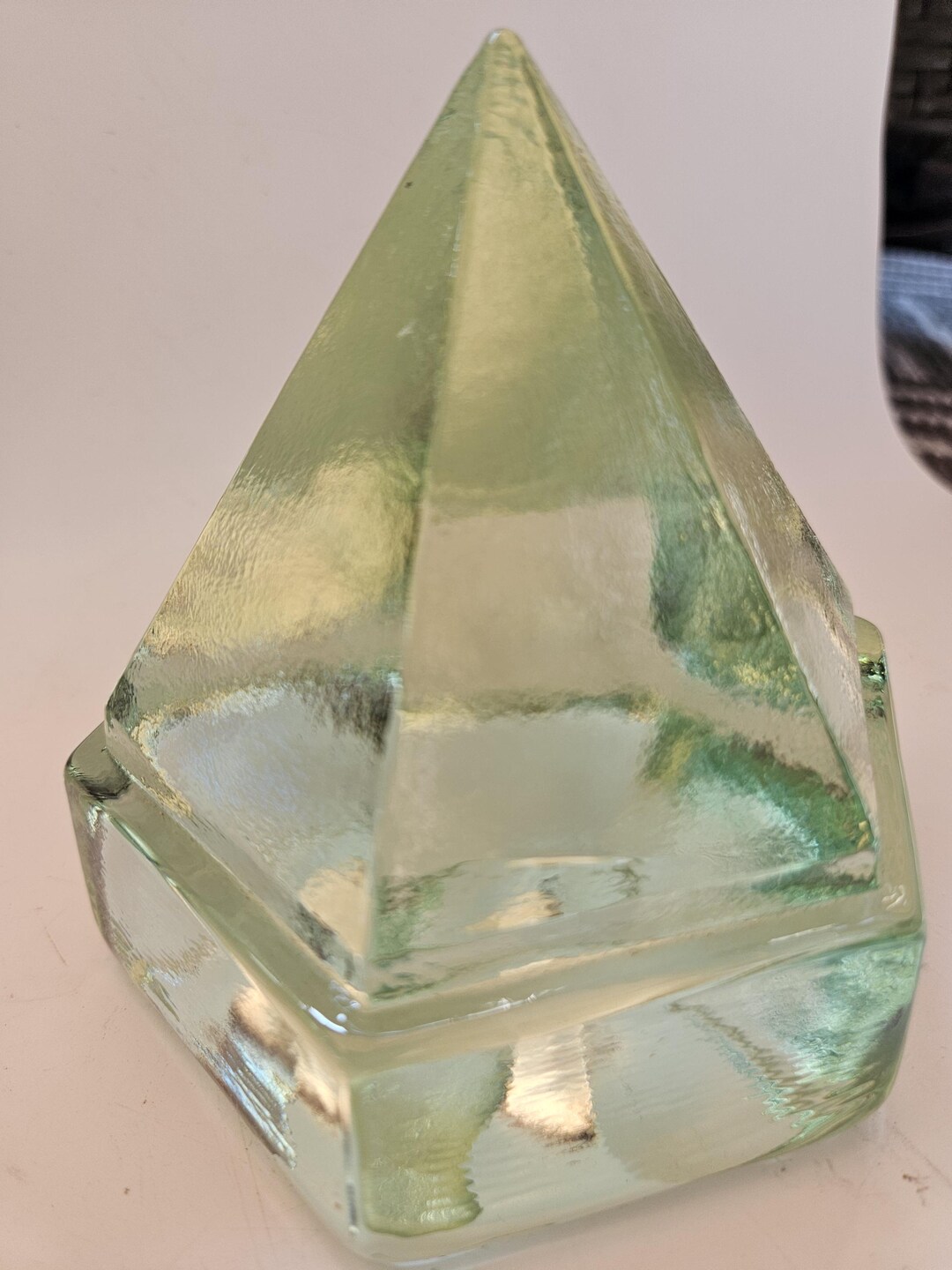Antique 1800's Ship Deck Prism. Solid Green Glass. Hexagon 6-sided ...