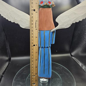 Polish Folk Art Hand Carved Wood & Painted Flower Angel Poland Jan ...