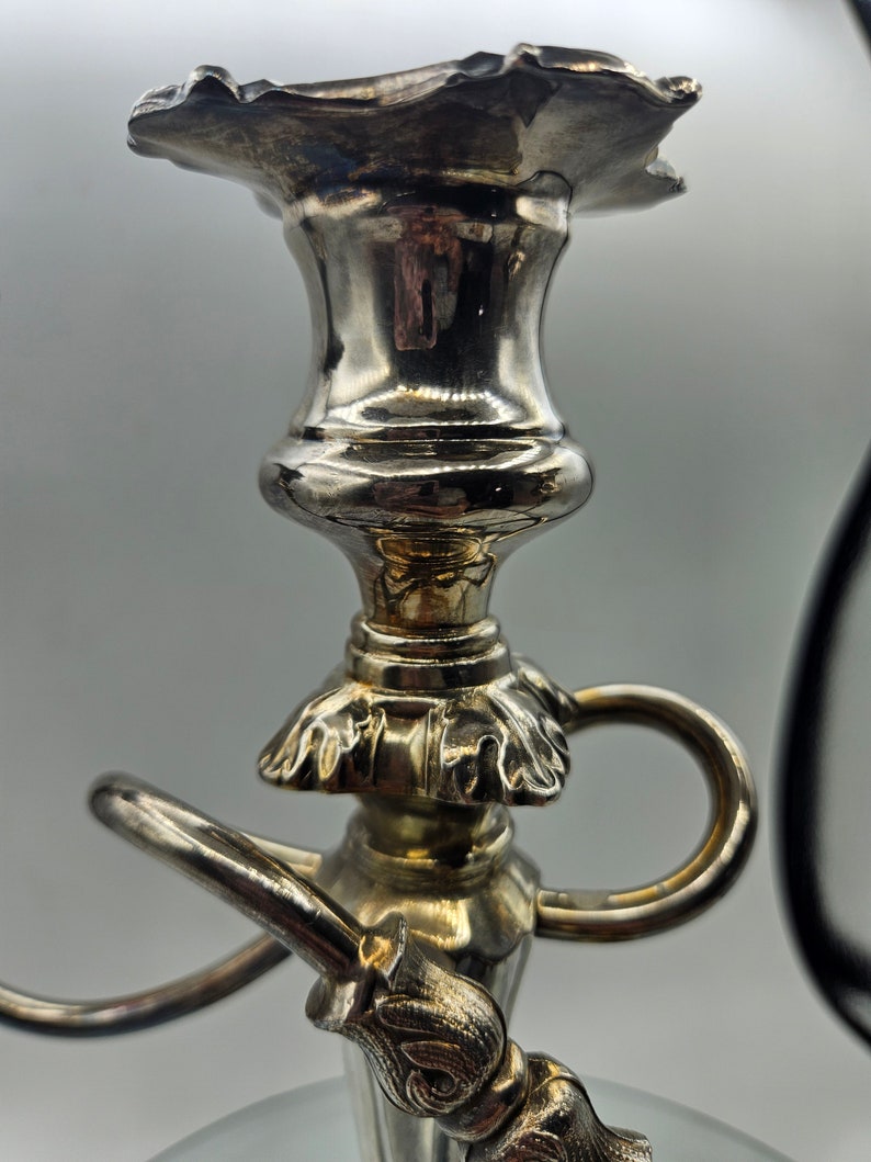 Vintage Solid Metal 3-arm Coronet Silver Plate EP Lead Heavy Tapper ...
