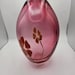 Pretty Pink Glass Vase With Encased Flowers - Etsy