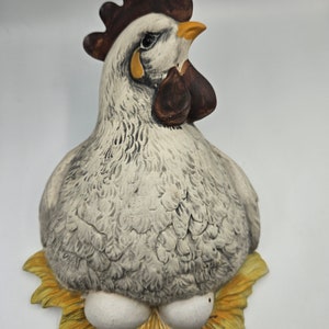 Ceramic Hen on Eggs Wall Pocket - Etsy