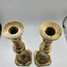 English Brass Diamond Princess Style Candlesticks - Etsy
