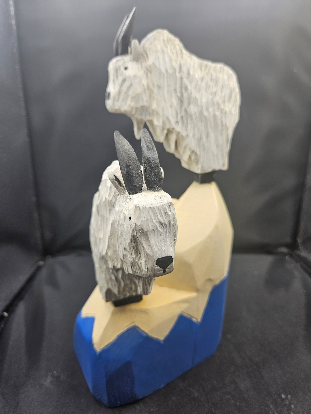 Mountain Goat Folk Art Wood Carving - Etsy