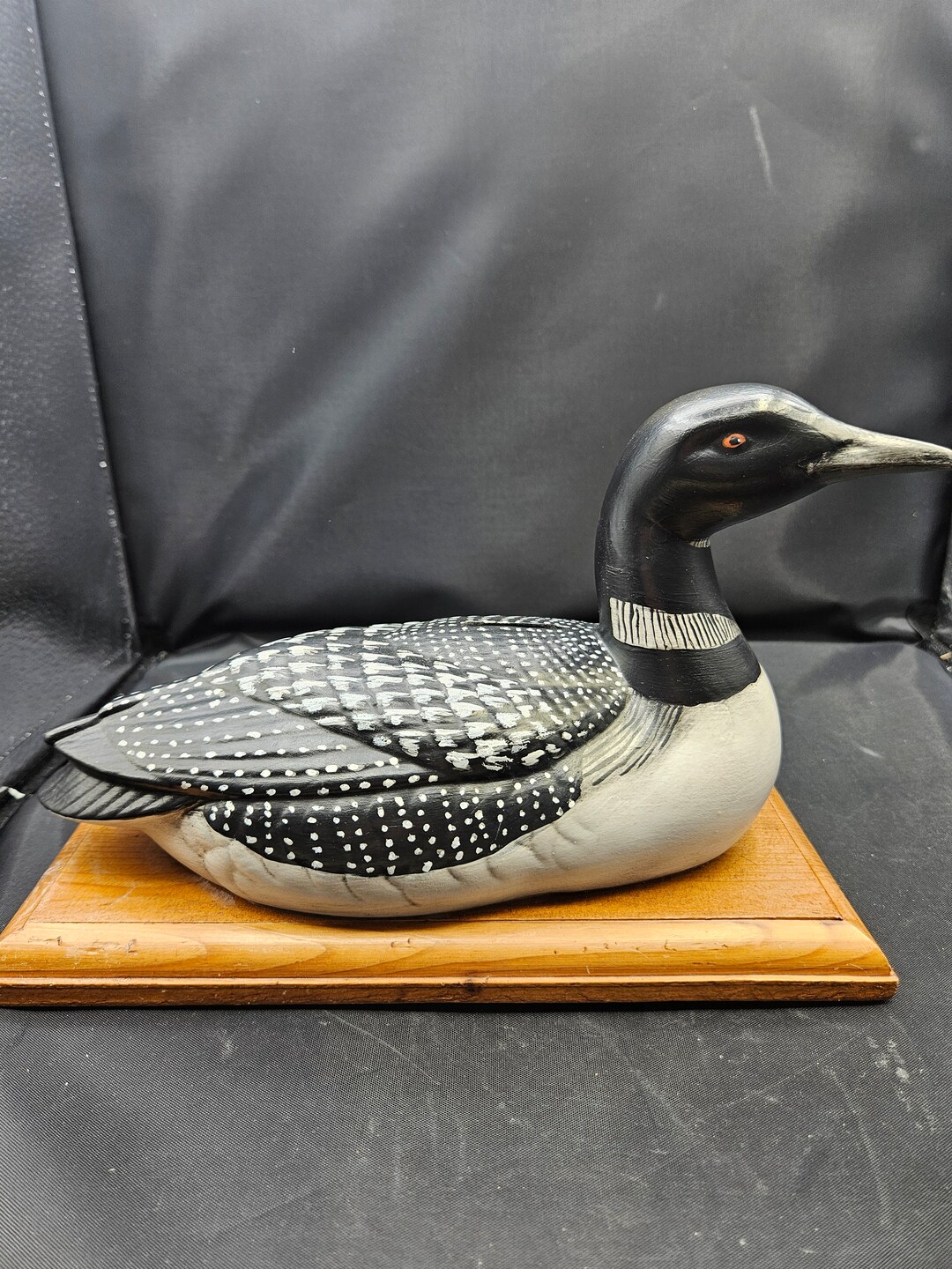 Carved Wooden Loon Money Bank - Etsy