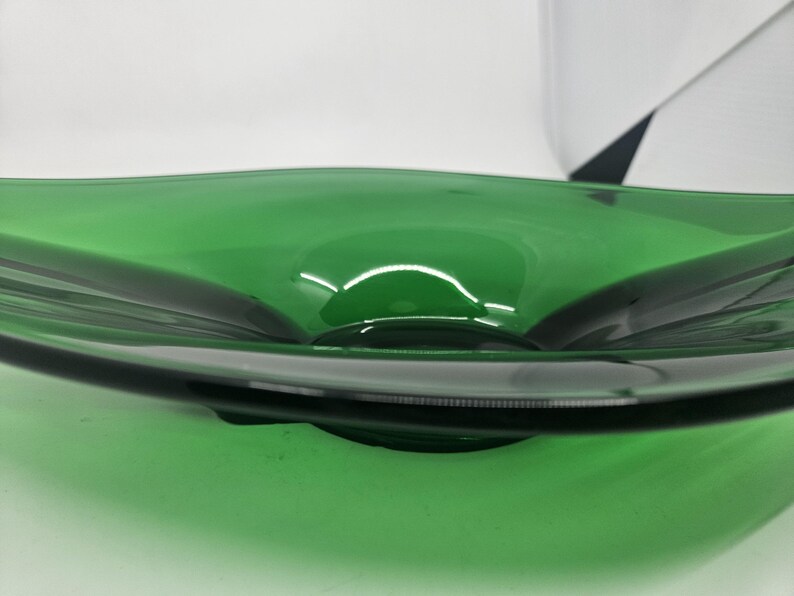 Vintage Epic Emerald Green Glass 21” Console Bowl by Viking Glass - Etsy
