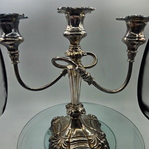 Vintage Solid Metal 3-arm Coronet Silver Plate EP Lead Heavy Tapper ...