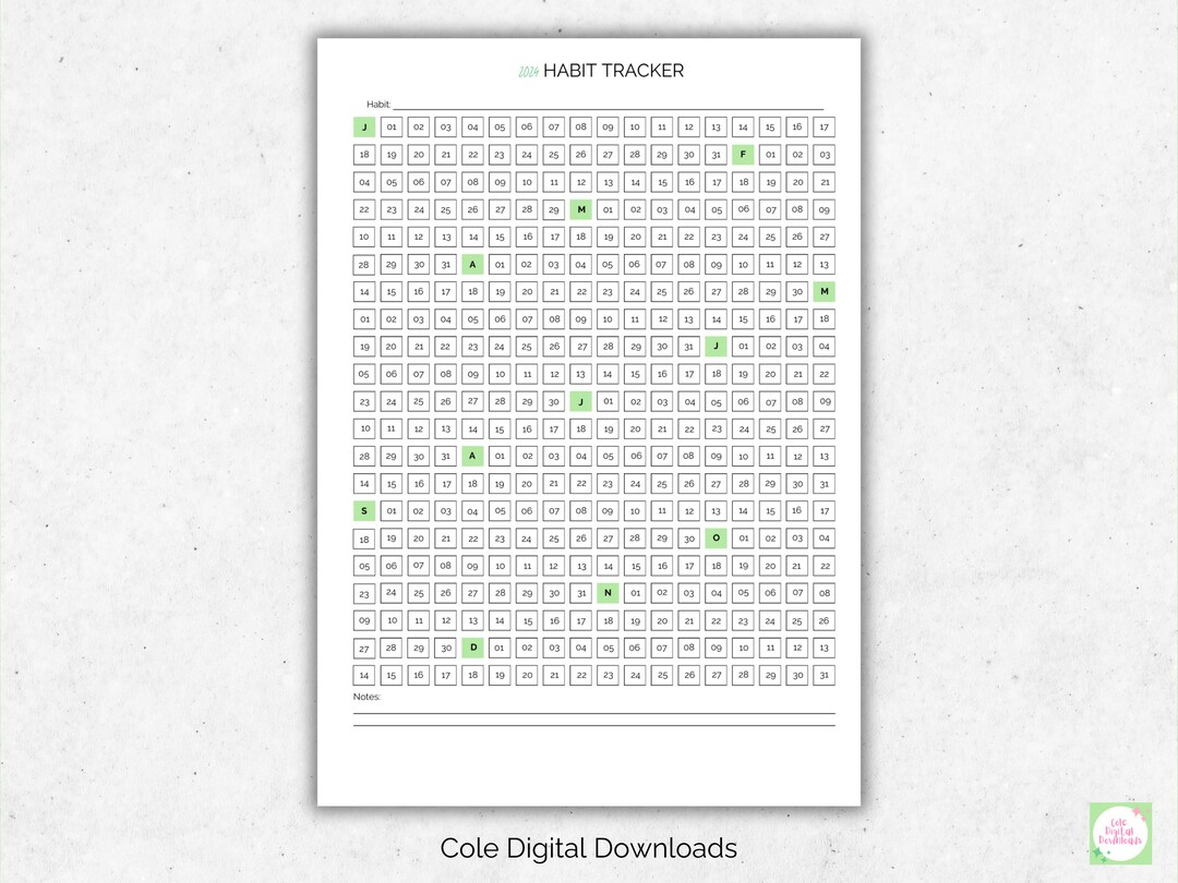 2024 Habit Tracker Printable | Goal Setting and Progress Journal | New ...