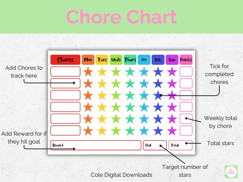 Kids Chore Chart – Fun and Engaging Responsibility Tracker - Etsy