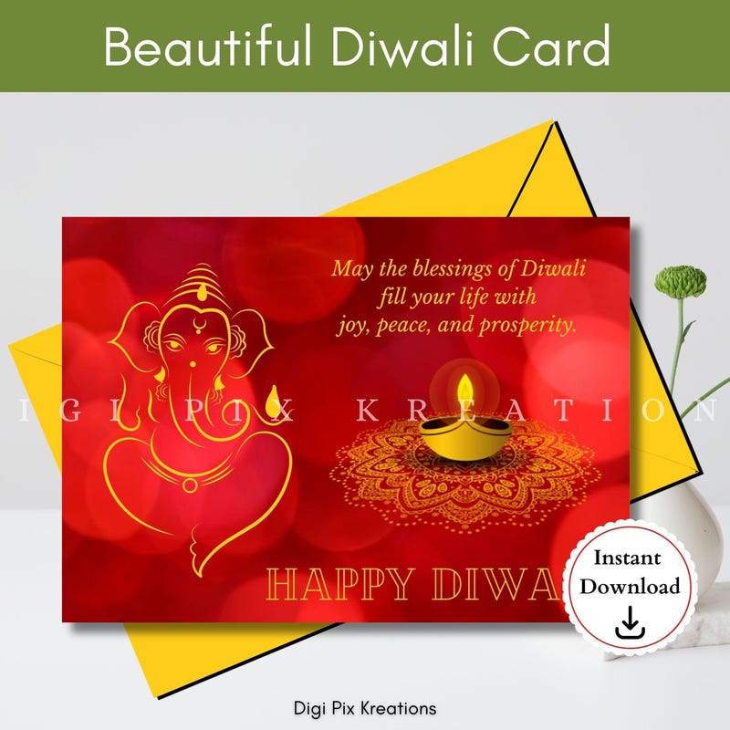Diwali Card - Etsy
