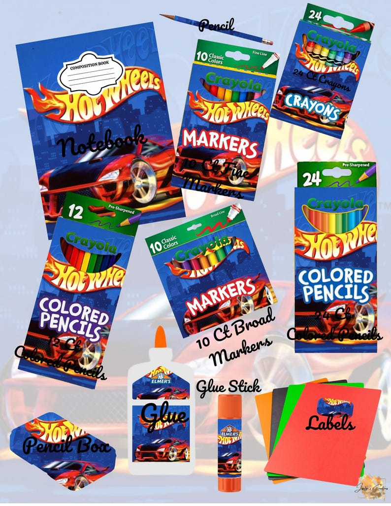 Hot Wheels School Supply Templates – Editable in Canva - Etsy