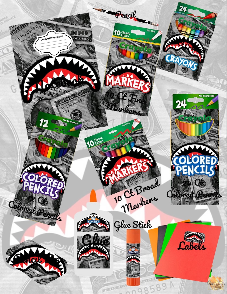 Sprayground School Supply Templates – Editable in Canva - Etsy