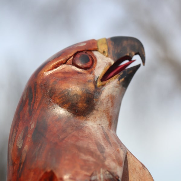 Red Tailed Hawk Statue - Etsy