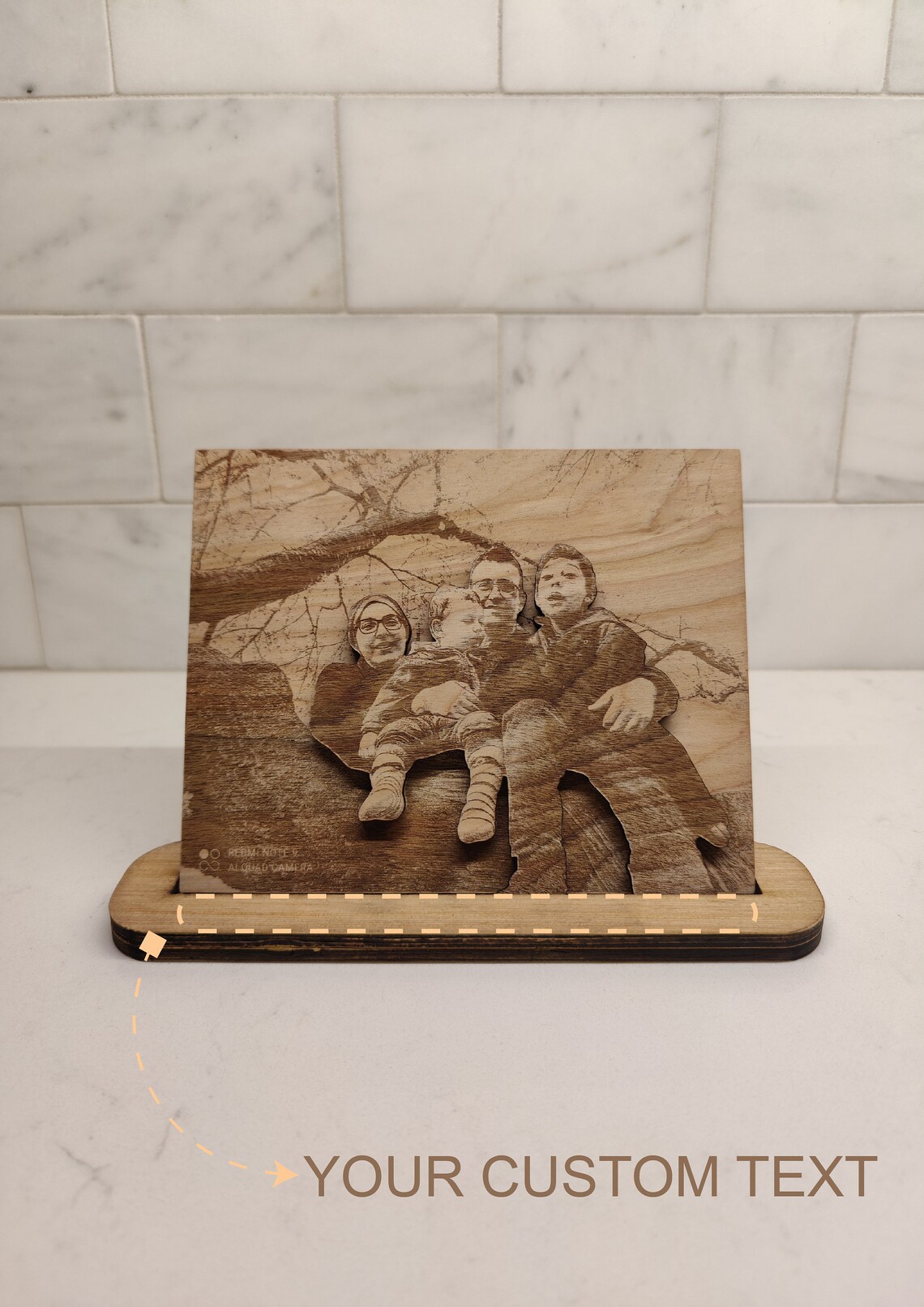 3D Effect Personalized Burned Photo Frame - 3D Effect Portrait ...