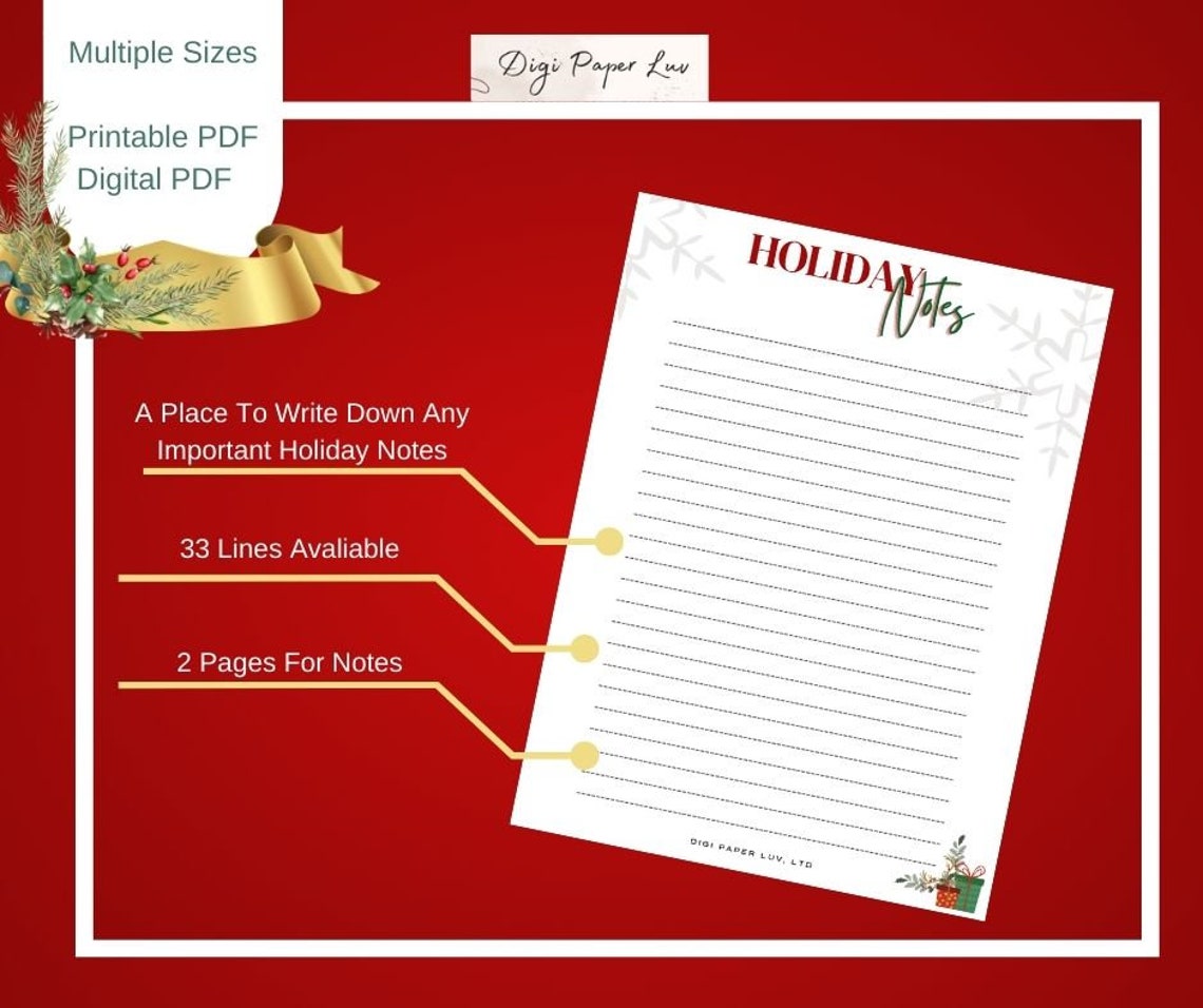 Christmas Gift List gift List Printable Gift Tracker Instant Download ...