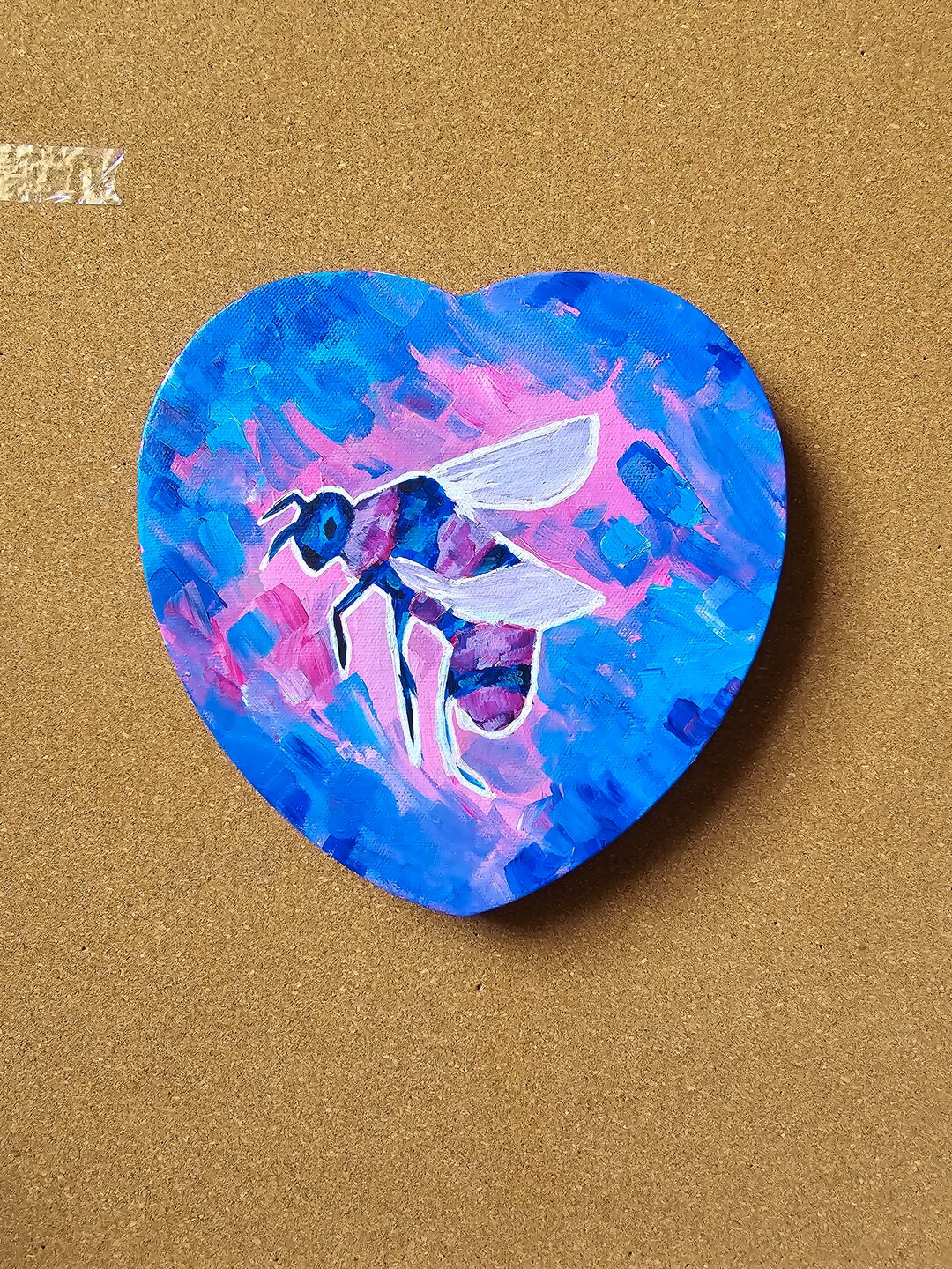 Bee Painting Colorful Bee Art Fantasy Bee Themed Decor for Bedroom Wall ...