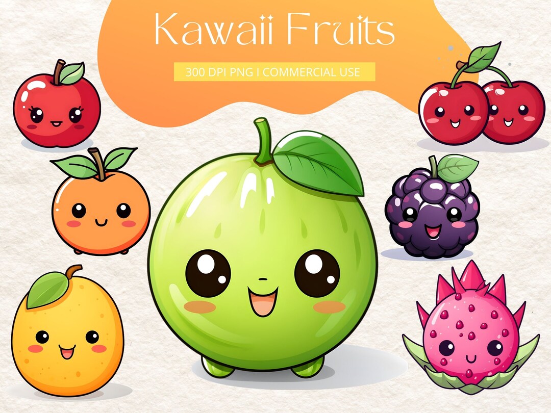 Fruit Clipart Kawaii at Daniel Pinto blog