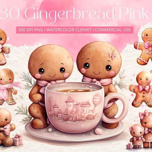 Gingerbread Clipart - Etsy