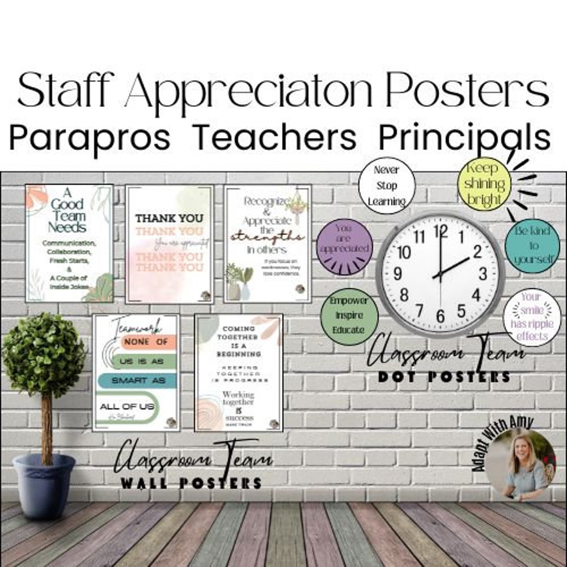 Staff Appreciation Posters: Special Education Classroom Decor - Etsy