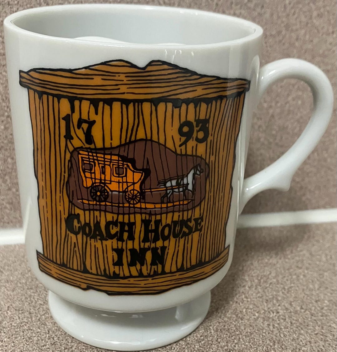 Vintage 1970s Mustache Mug-coach House Inn - Etsy