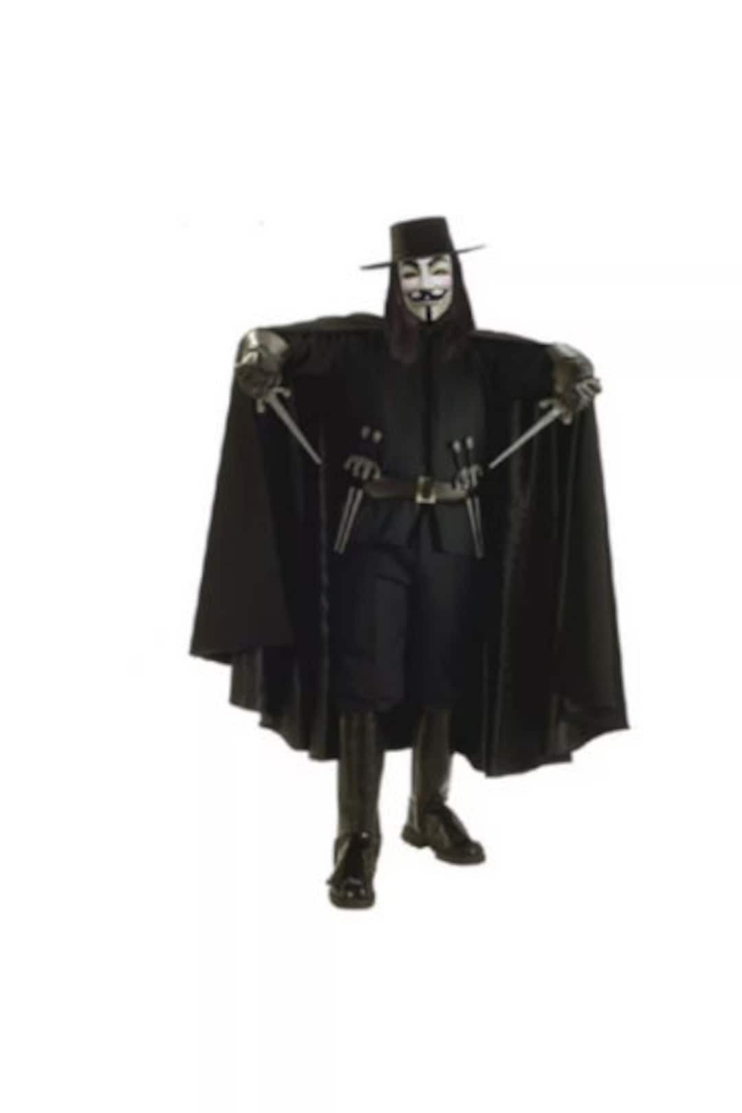 V FOR VENDETTA Adult Men COSTUME Movie Character Costume Scary Costume ...