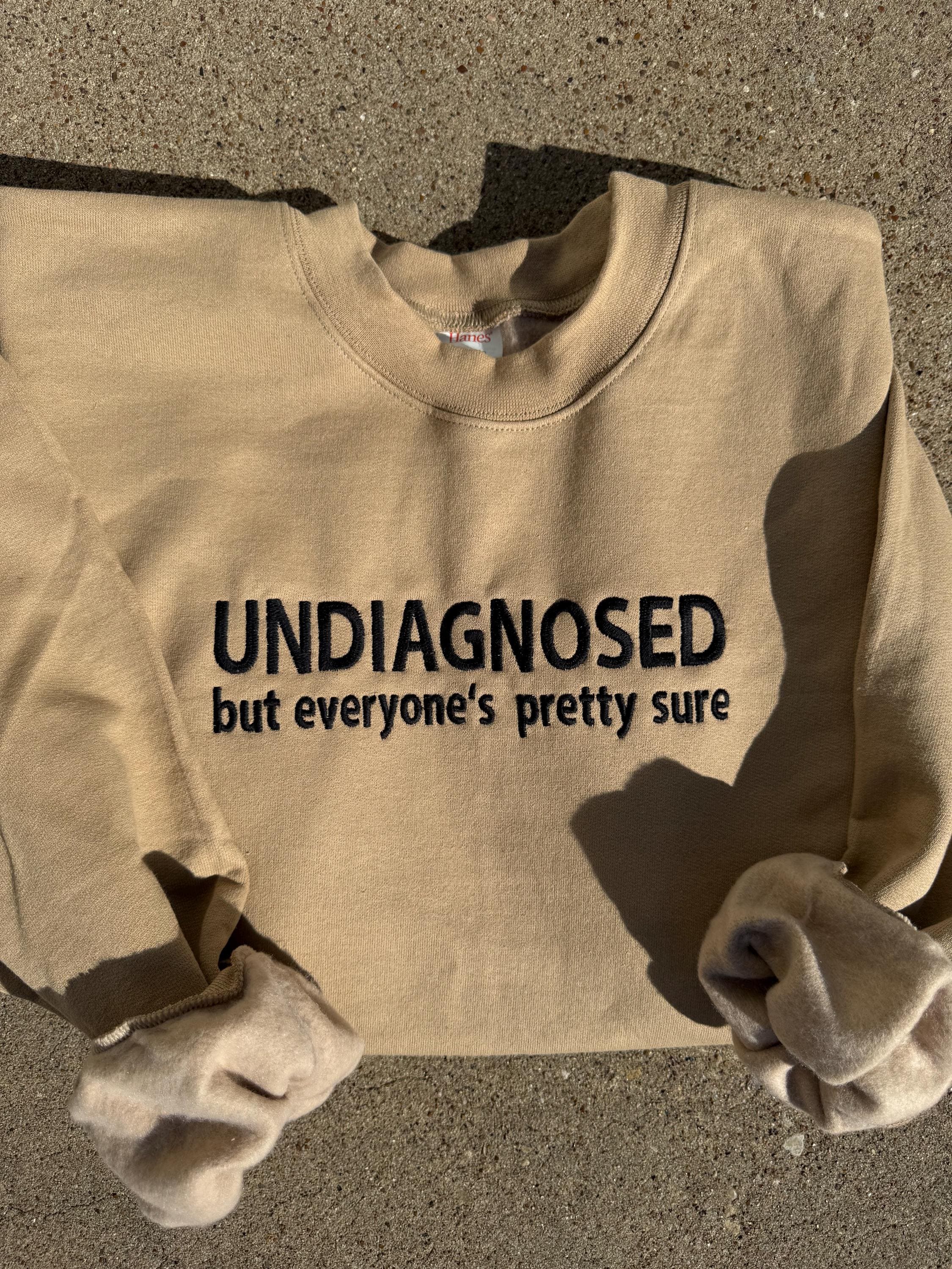 Undiagnosed but Everyone's Pretty Sure, Funny Sweatshirt, Funny Gifts ...