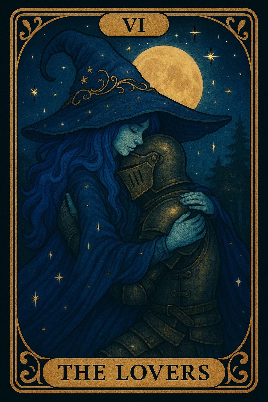 The Lovers – Ranni & Tarnished Tarot Card Print | Elden Ring Fan Art ...