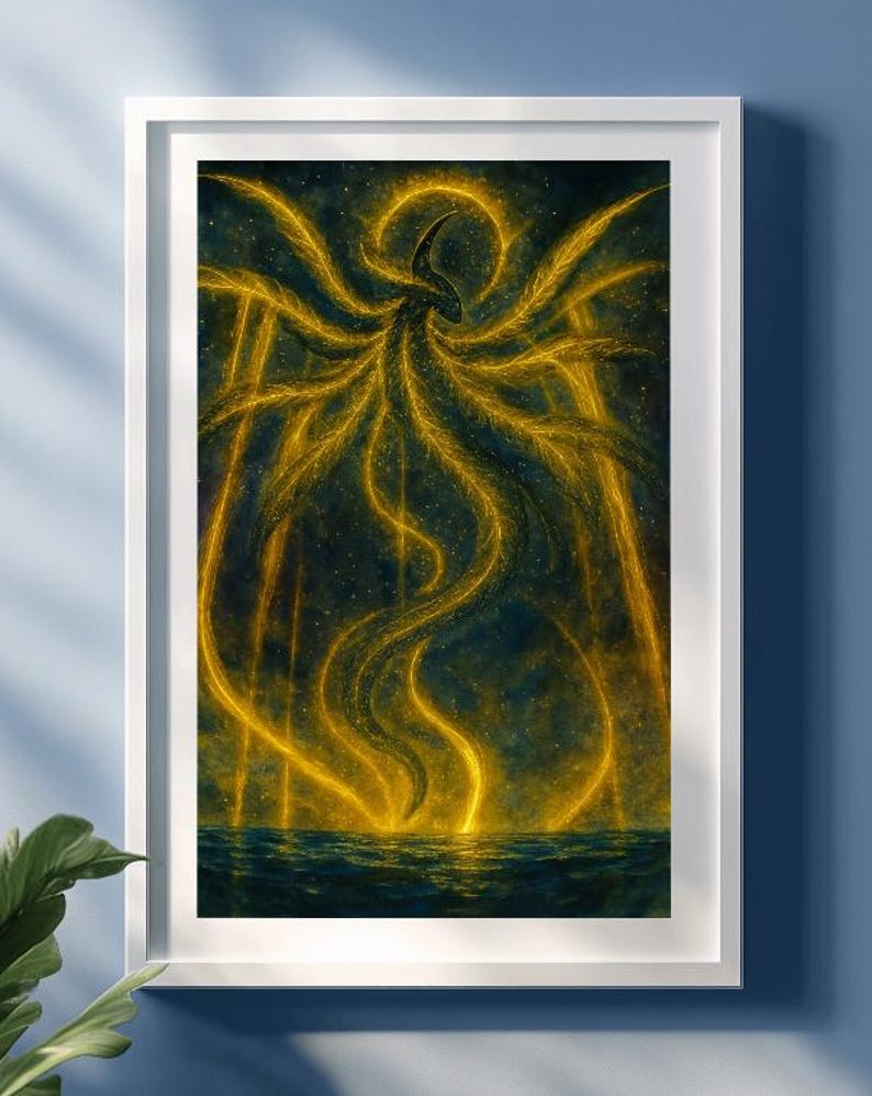 Elden Beast Art Print - Elden Ring Inspired Poster - Cosmic Fantasy ...