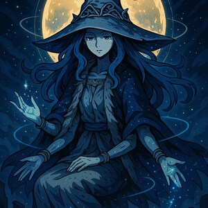 Ranni the Witch – Elden Ring Moon Magic Poster | Celestial Anime ...