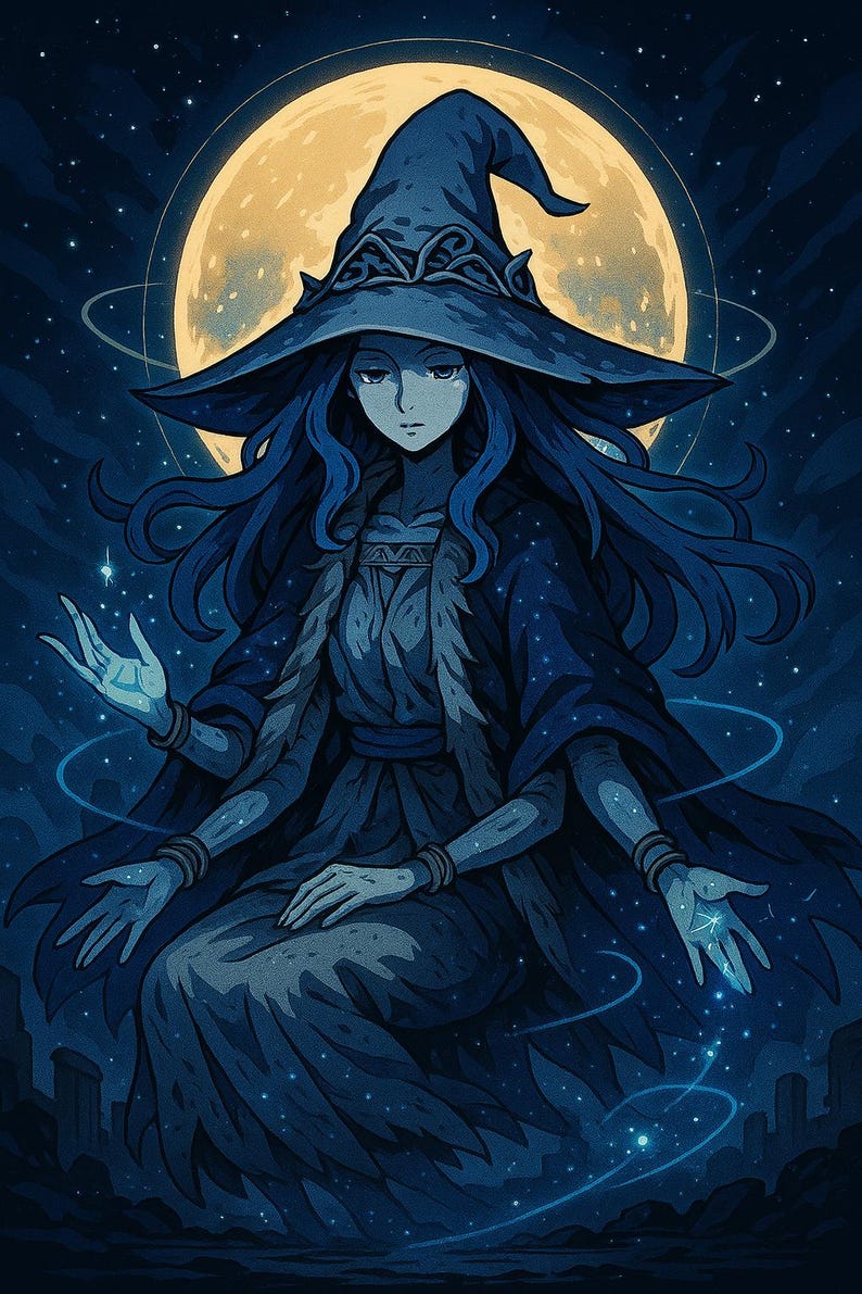 Ranni the Witch – Elden Ring Moon Magic Poster | Celestial Anime ...