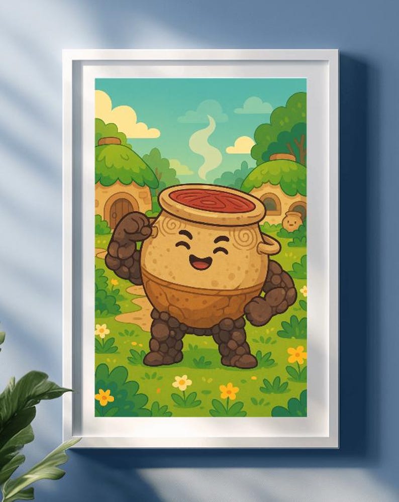 Alexander – Chibi Warrior Jar Print | Elden Ring Fan Art, Cute Pot Boy ...