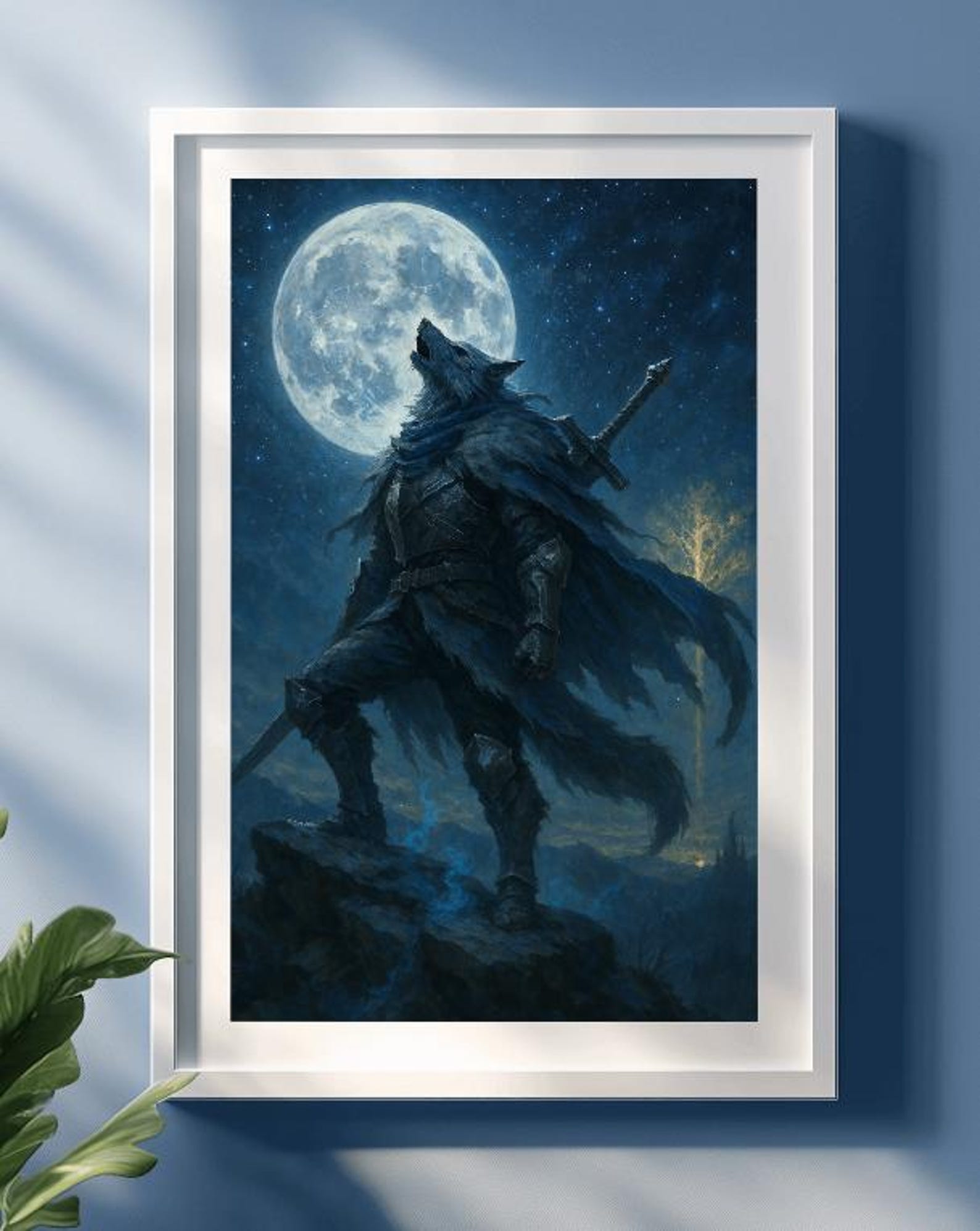 Blaidd the Half-wolf – Elden Ring Fan Art Poster | Howling Moon Fantasy ...