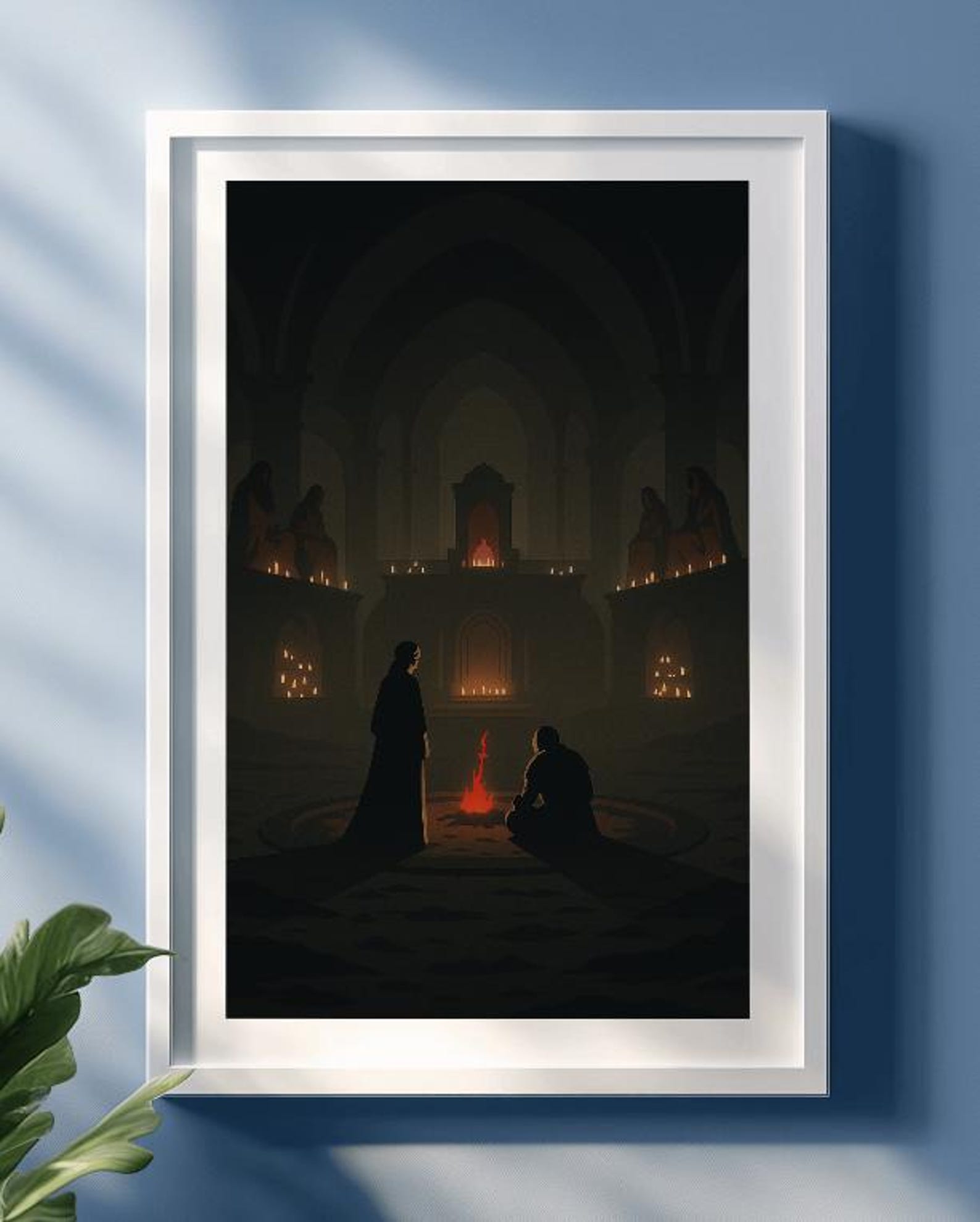 Firelink Shrine Art Print - Dark Souls Poster - Bonfire Minimalist ...