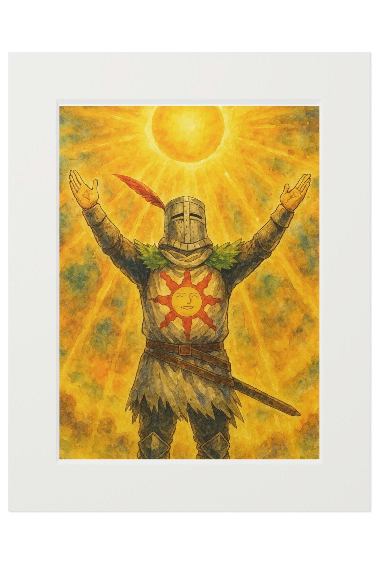 Praise the Sun Art Print - Solaire Dark Souls Poster - Etsy