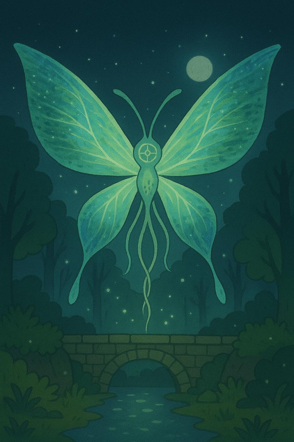 Moonlight Butterfly Print – Cute Forest Boss Poster, Dark Souls ...