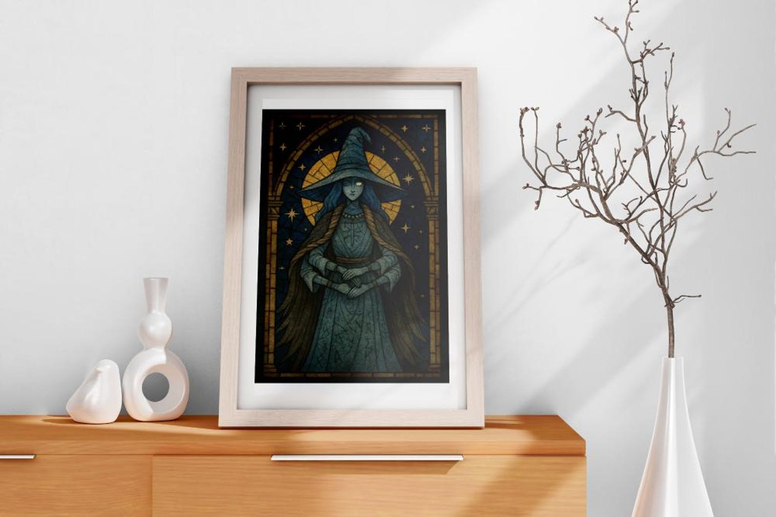 Ranni Elden Ring Art Print: Stained Glass Lunar Witch Poster - Etsy