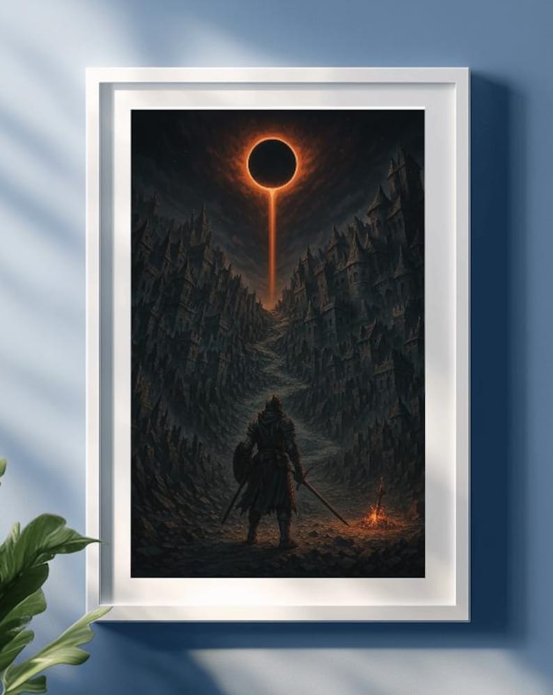 The Path to Flame - Dark Souls Warrior Art Print - Etsy
