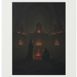 Firelink Shrine Art Print - Dark Souls Poster - Bonfire Minimalist ...