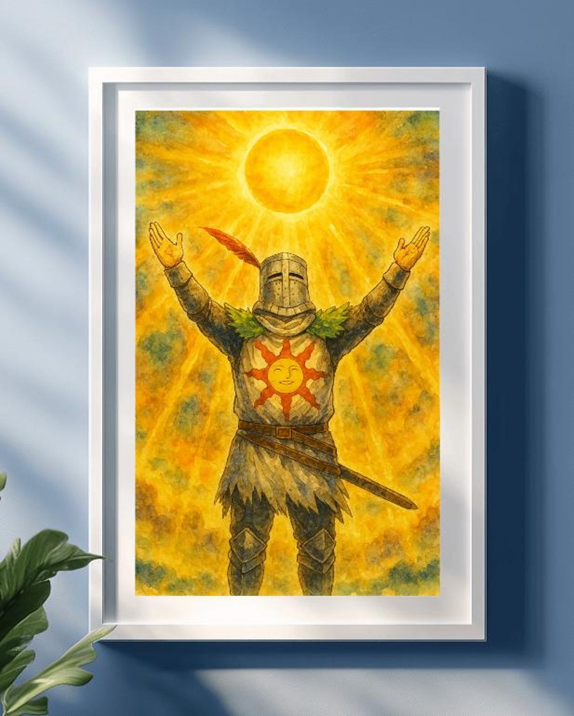 Praise the Sun Art Print - Solaire Dark Souls Poster - Etsy