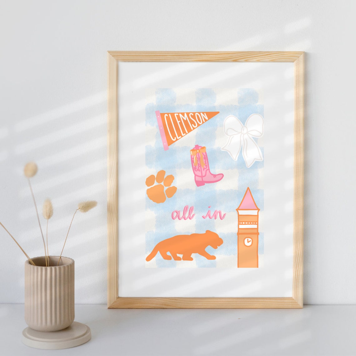 Clemson Digital Art Print - Etsy