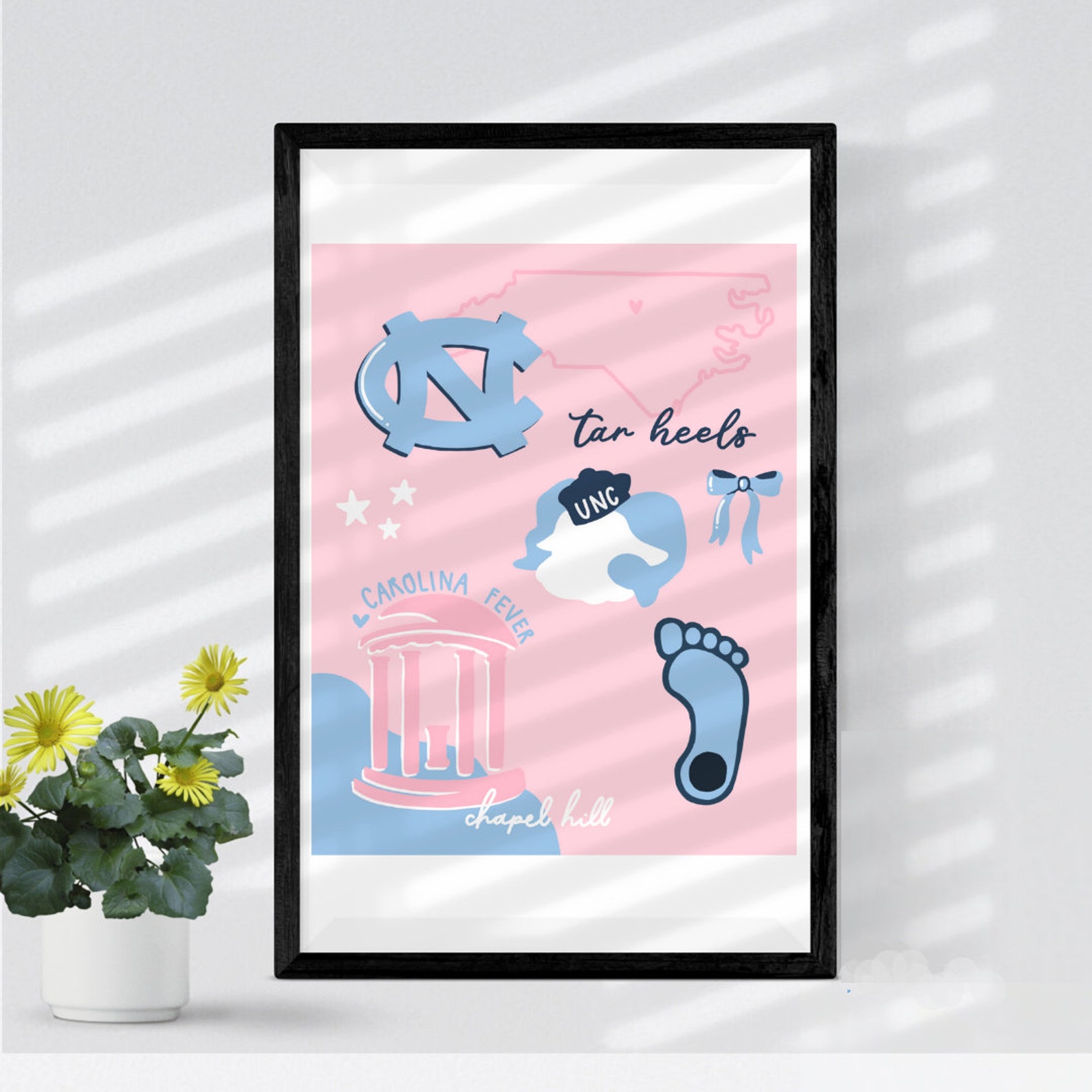 UNC Digital Art Print - Etsy