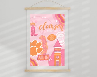 Clemson Digital Art Print - Etsy