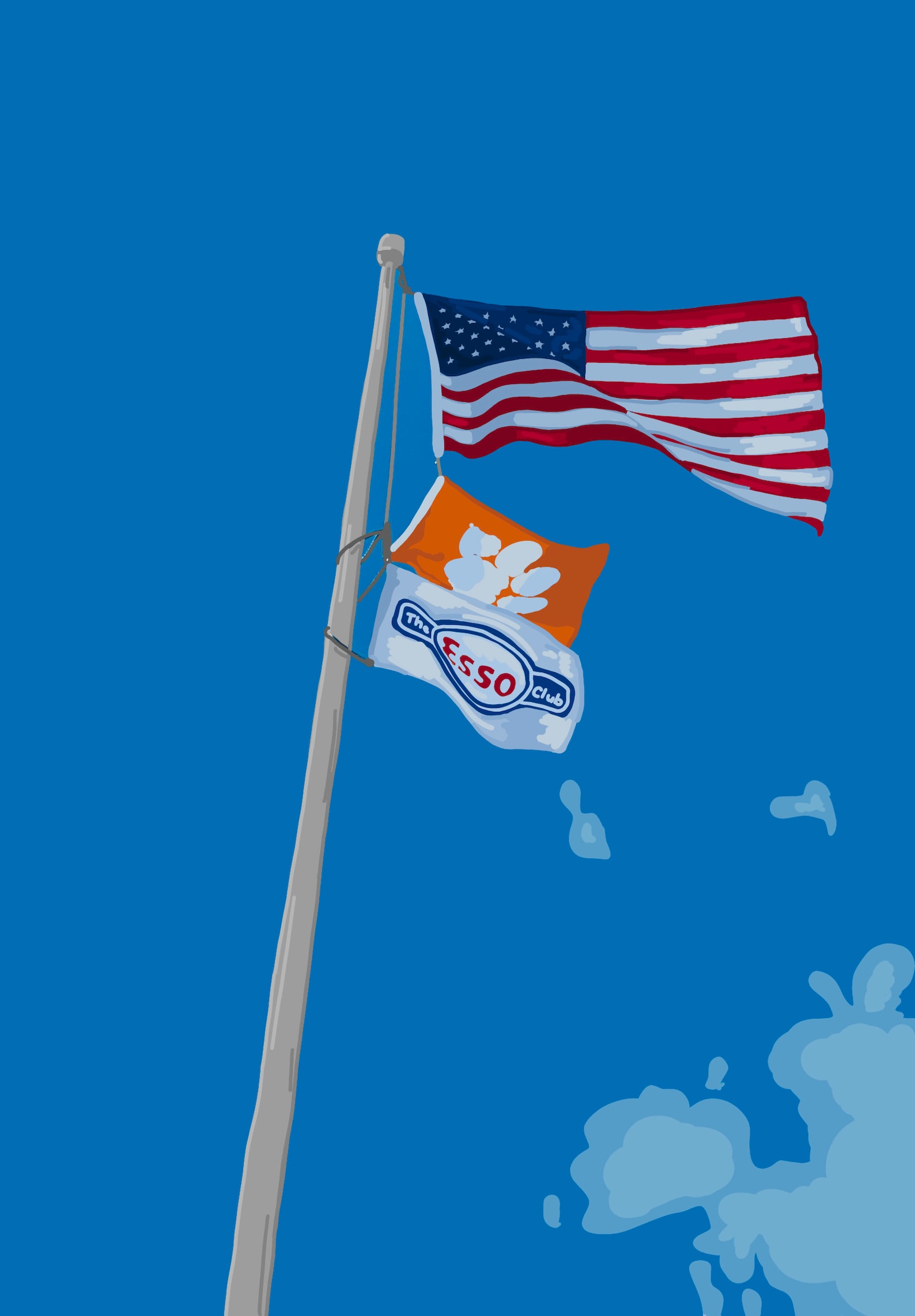 Clemson ESSO Flags - Etsy