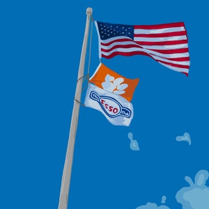 Clemson ESSO Flags - Etsy