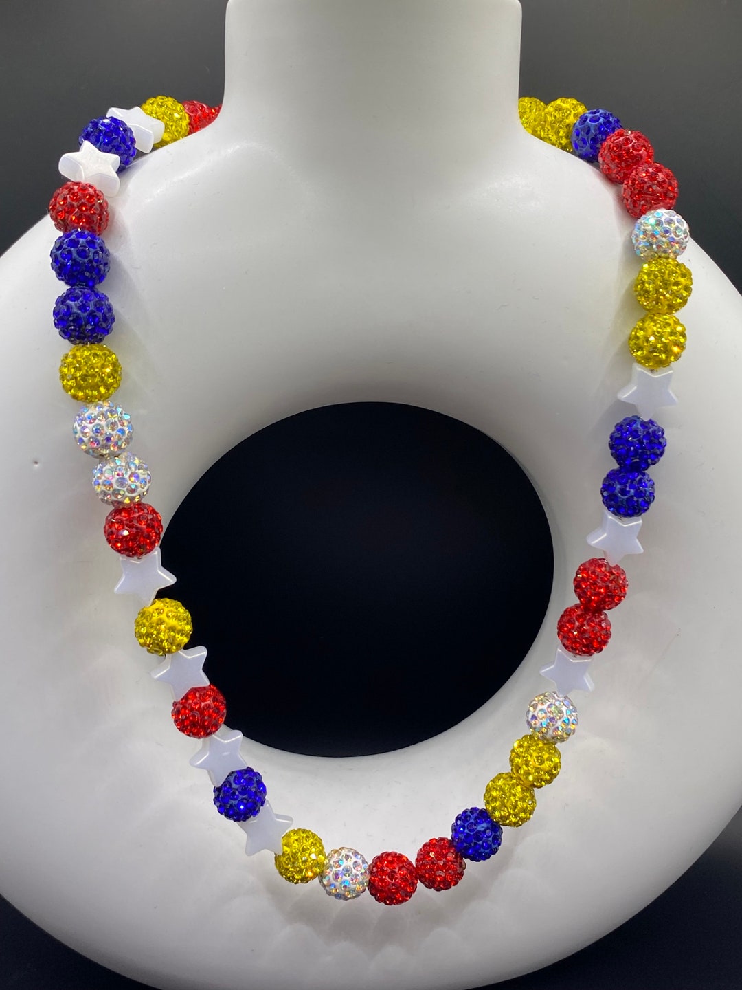 FREE SHIP Acuna Baseball Beaded Rhinestone Necklace Pollyanna Braves ...