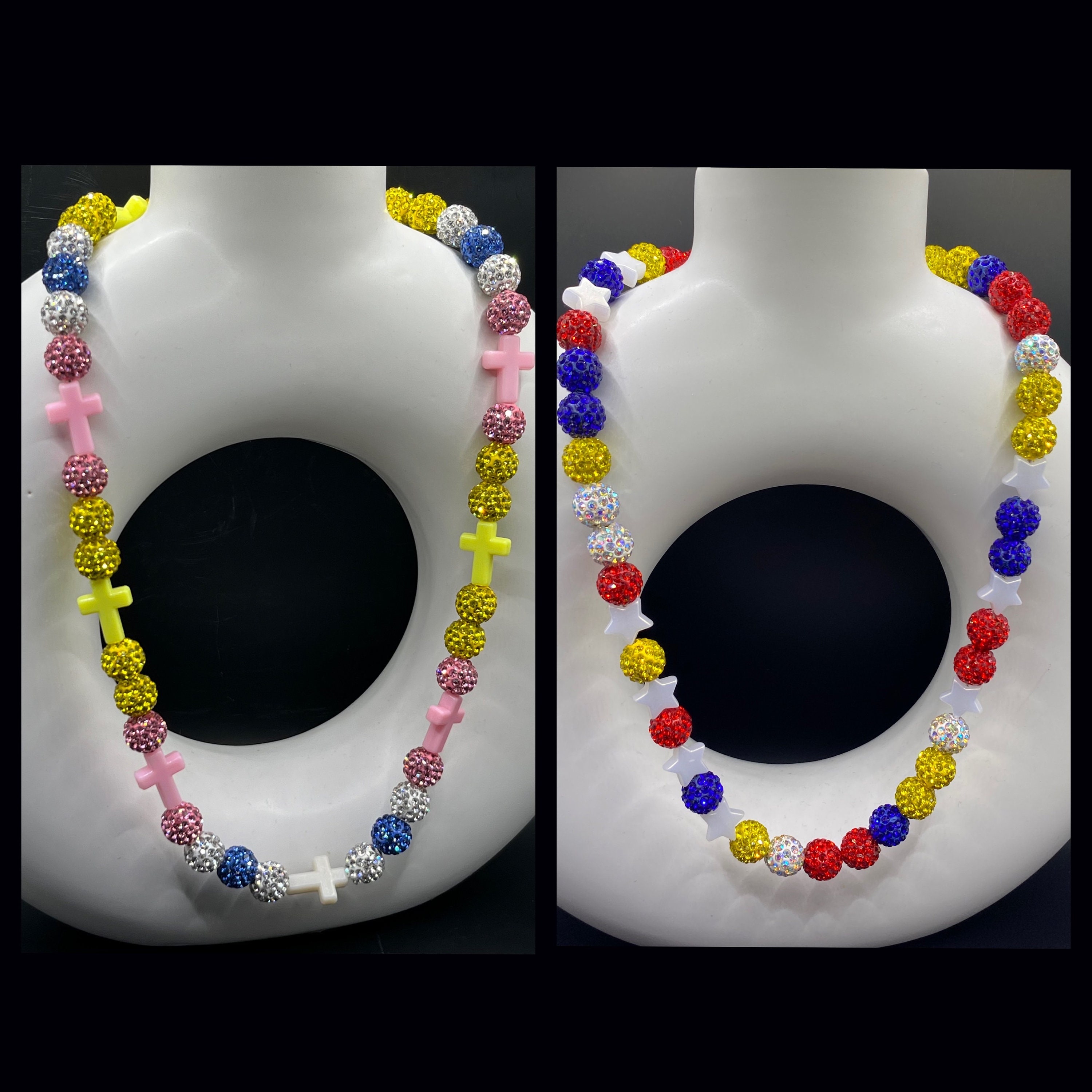 FREE SHIP Acuna Baseball Beaded Rhinestone Necklace Pollyanna Braves ...