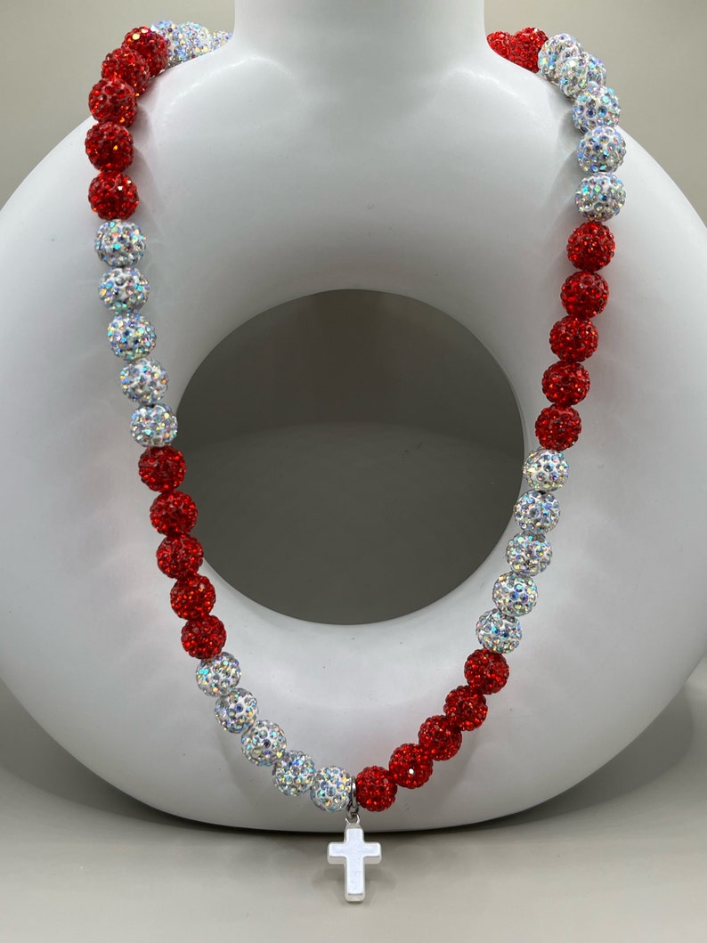 FREE SHIP CUSTOM Baseball Beaded Rhinestone Rally Necklace Bryce Harper ...